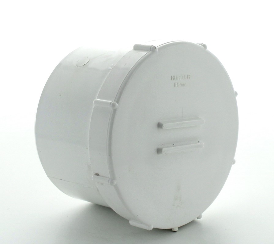 Hunter 110mm White Spigot Tail Access Cap|Kellaway Building Supplies