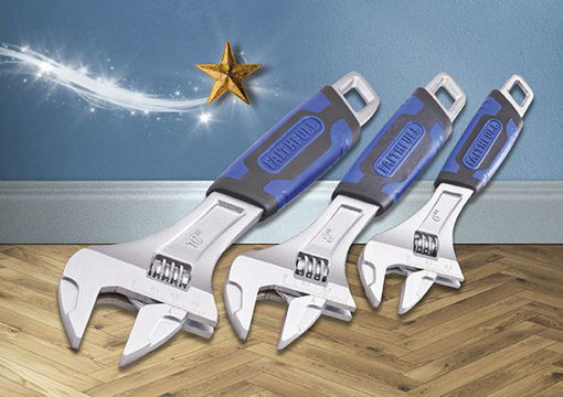 Faithfull 3 Piece Matt Chrome Adjustable Spanner Set Kellaway Building Supplies