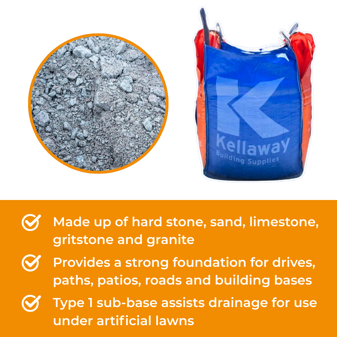 Dumpy Bag Type 1 Sub Base|Kellaway Building Supplies
